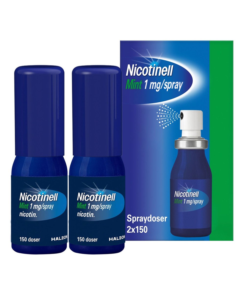 Köp Nicotinell Mint Munspray 1mg Spray 2x150 doser | Apohem