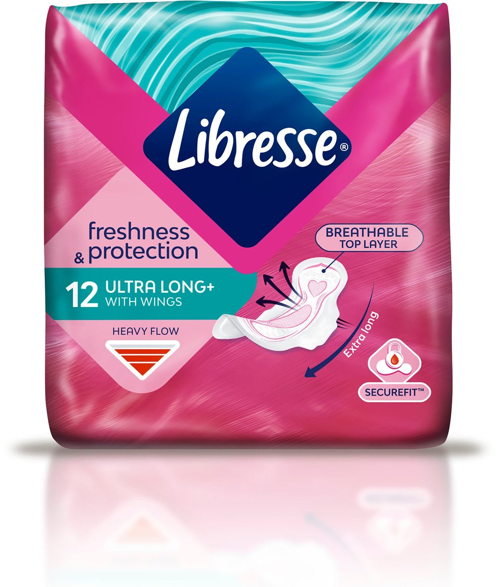 Köp Libresse Freshness & Protection Ultra Long Wing 12 st | Apohem