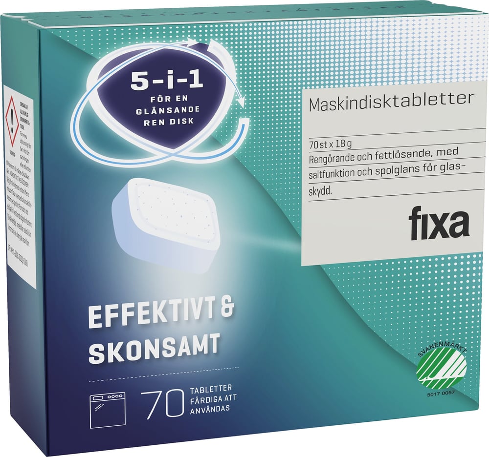 Köp Fixa 5-1-1 Maskindisktabletter 70 st | Apohem