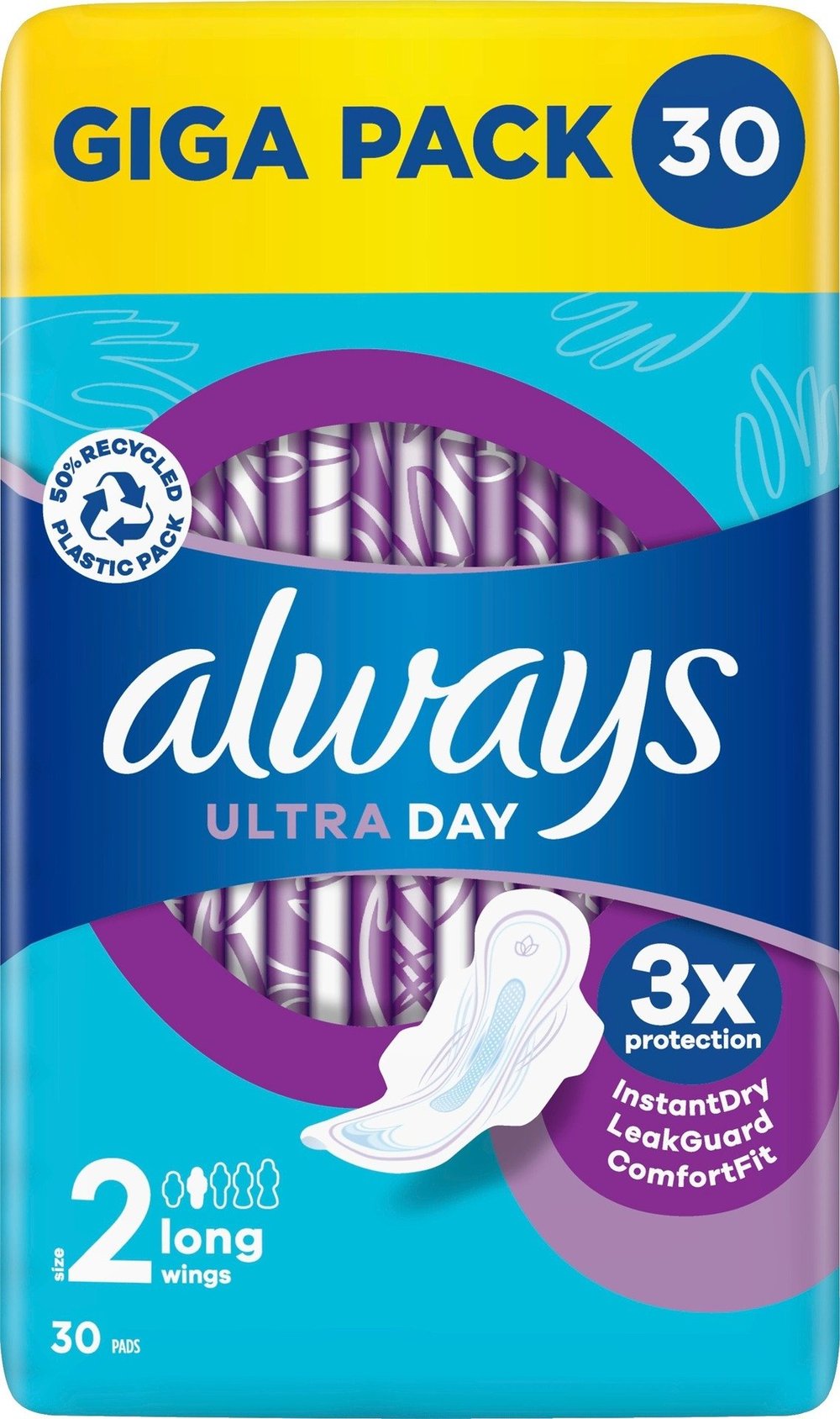 Köp Always Ultra Day Bindor Long Storlek 2 med vingar 30 st | Apohem