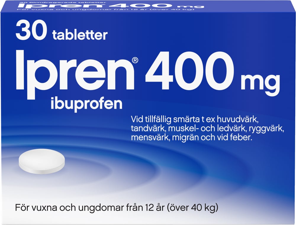Köp Ipren 400mg Ibuprofen 30 tabletter | Apohem