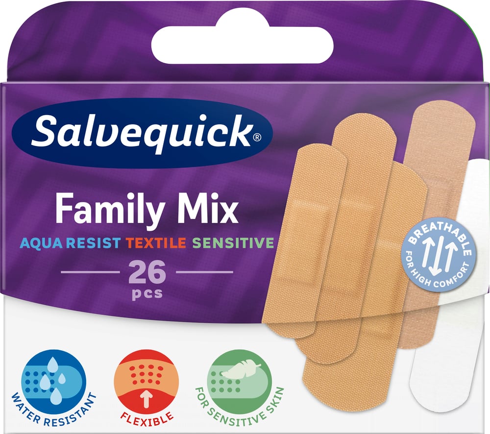 Köp Salvemed Plåster Family Mix 26 st | Apohem