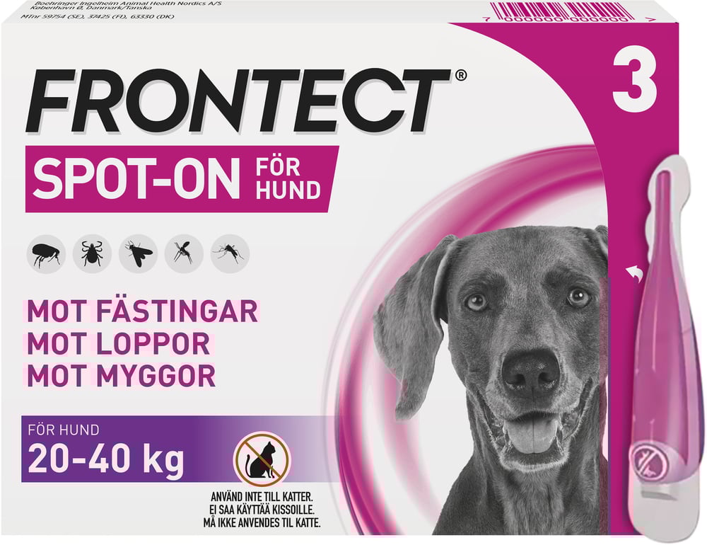 Köp FRONTECT Spot-On Hund 20-40 kg 4 ml x 3 st | Apohem
