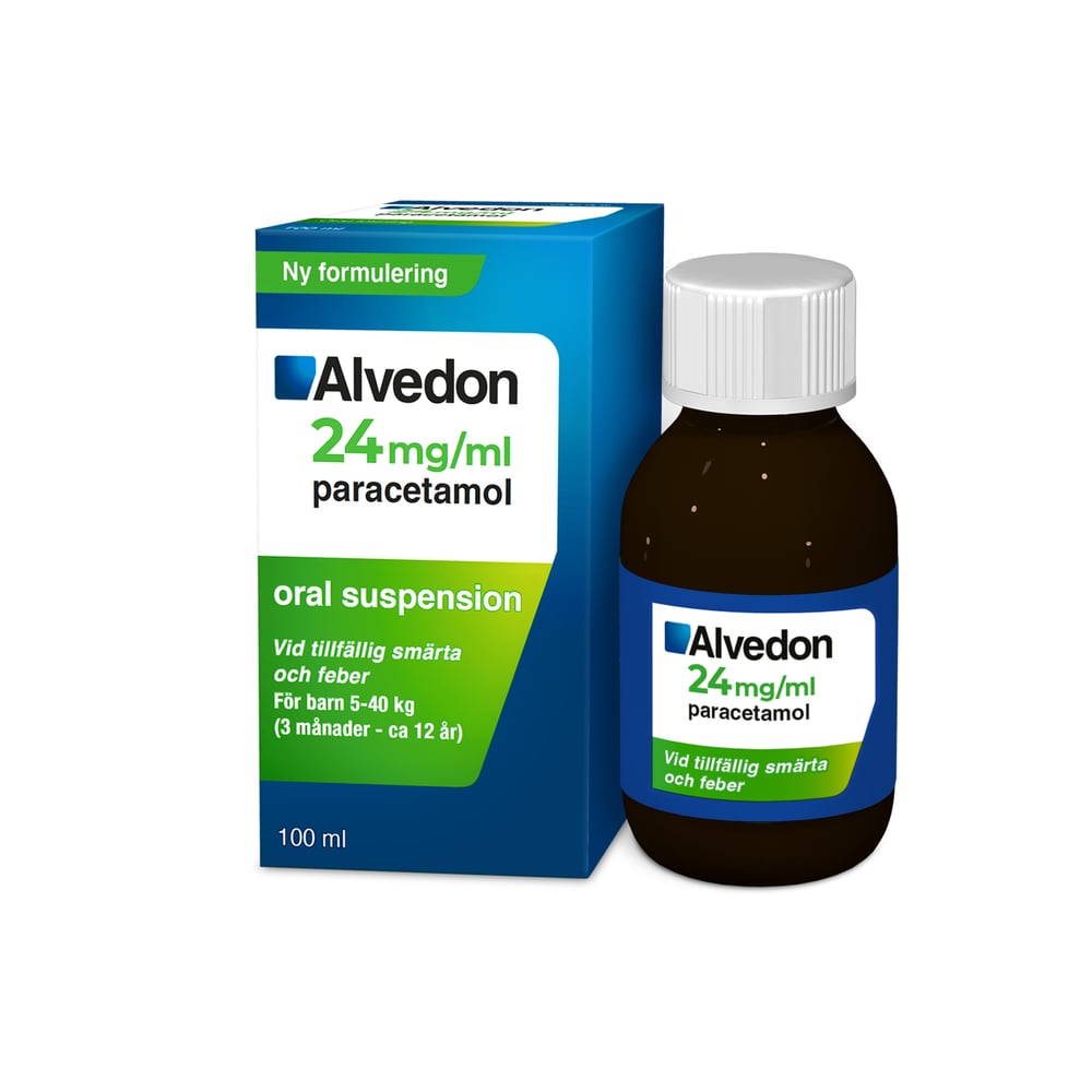 Köp Alvedon 24 mg/ml Paracetamol Oral suspension 100 ml | Apohem