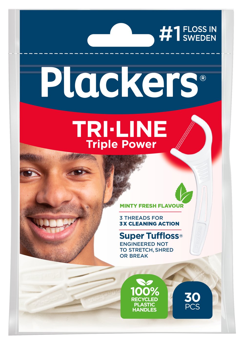 Köp Plackers Tri-Line Triple Power Tandtrådsbygel 30 st | Apohem