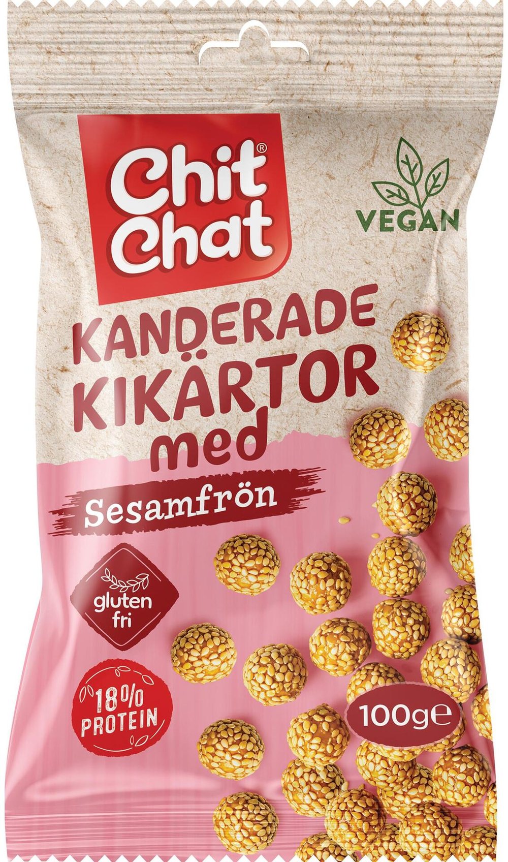 Köp Chit Chat Kanderade Kikärtor med Sesamfrön 100 g | Apohem
