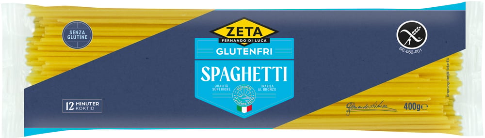 Köp Zeta Spaghetti Glutenfri 400 g | Apohem