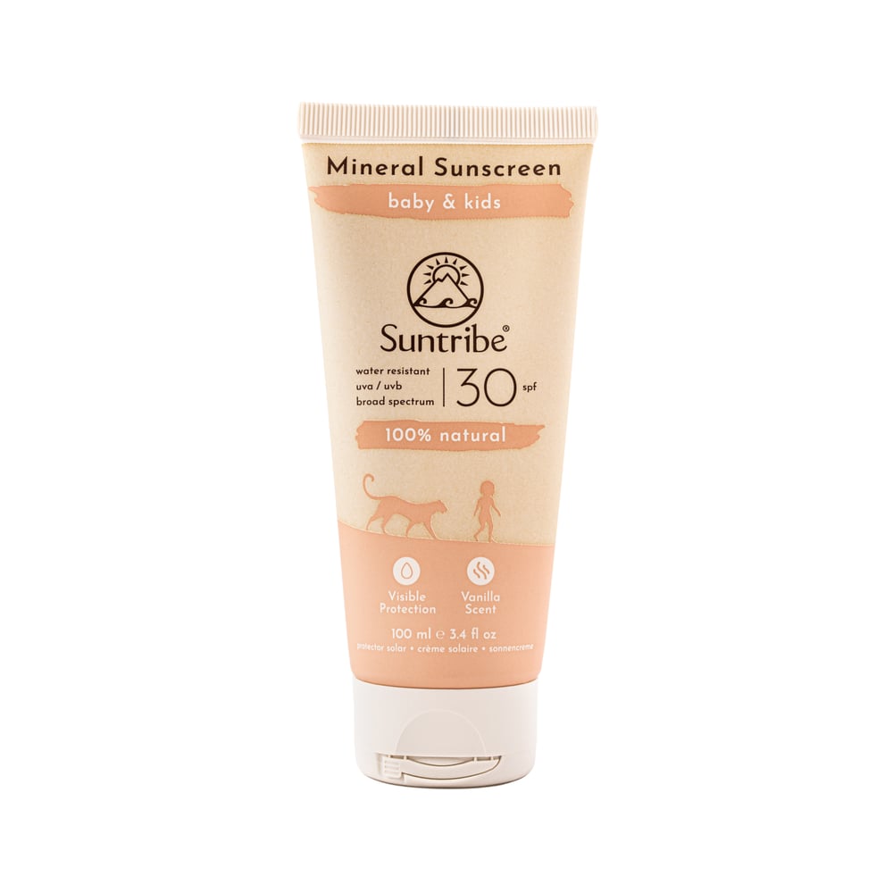 Köp Suntribe All Natural Mineral KIDS Vanilla Sunscreen SPF3 | Apohem
