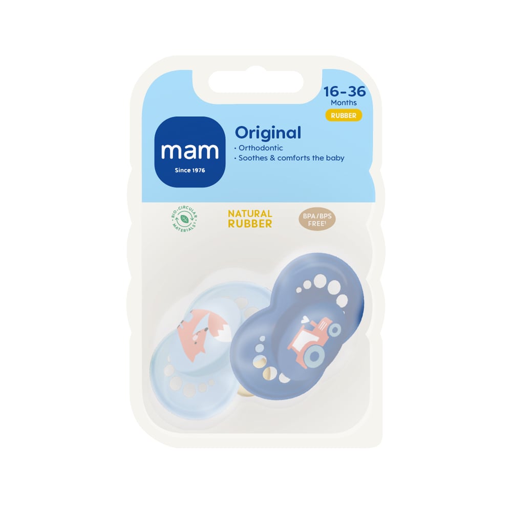 Köp MAM Original Nappar 16-36 Månader Latex 2 st - Olika fär | Apohem