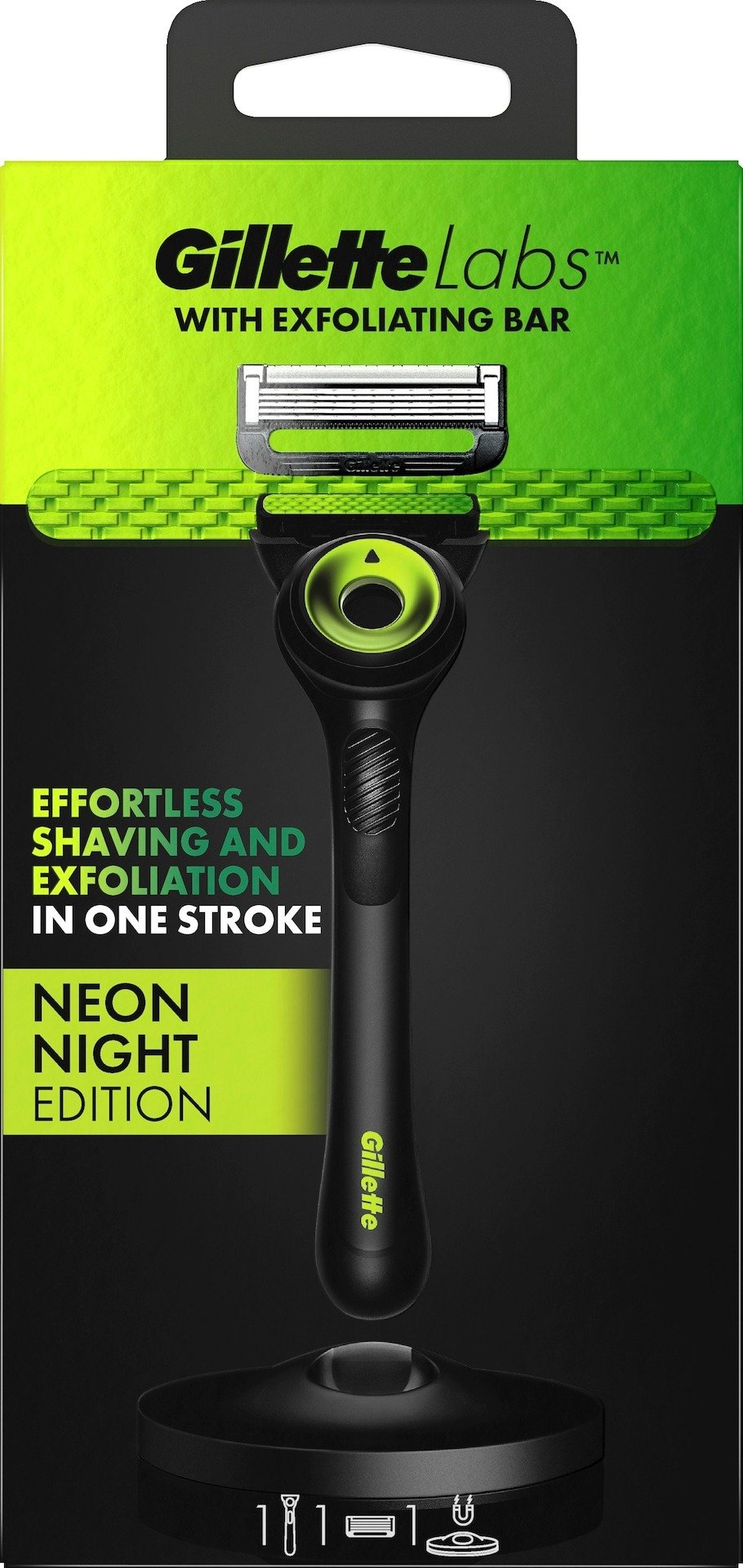 Köp Gillette Labs rakhyvel med Exfoliating Bar, 1 rakblad | Apohem