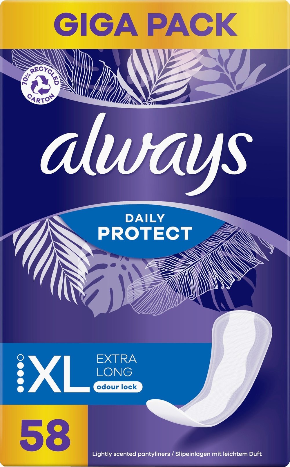 Köp Always Daily Protect Extra Long Trosskydd Luktkontroll 5 | Apohem