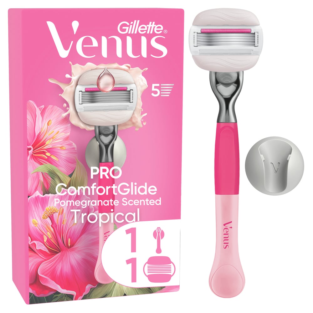 Köp Gillette Venus Pro ComfortGlide & Olay Tropical Rakhyvel | Apohem