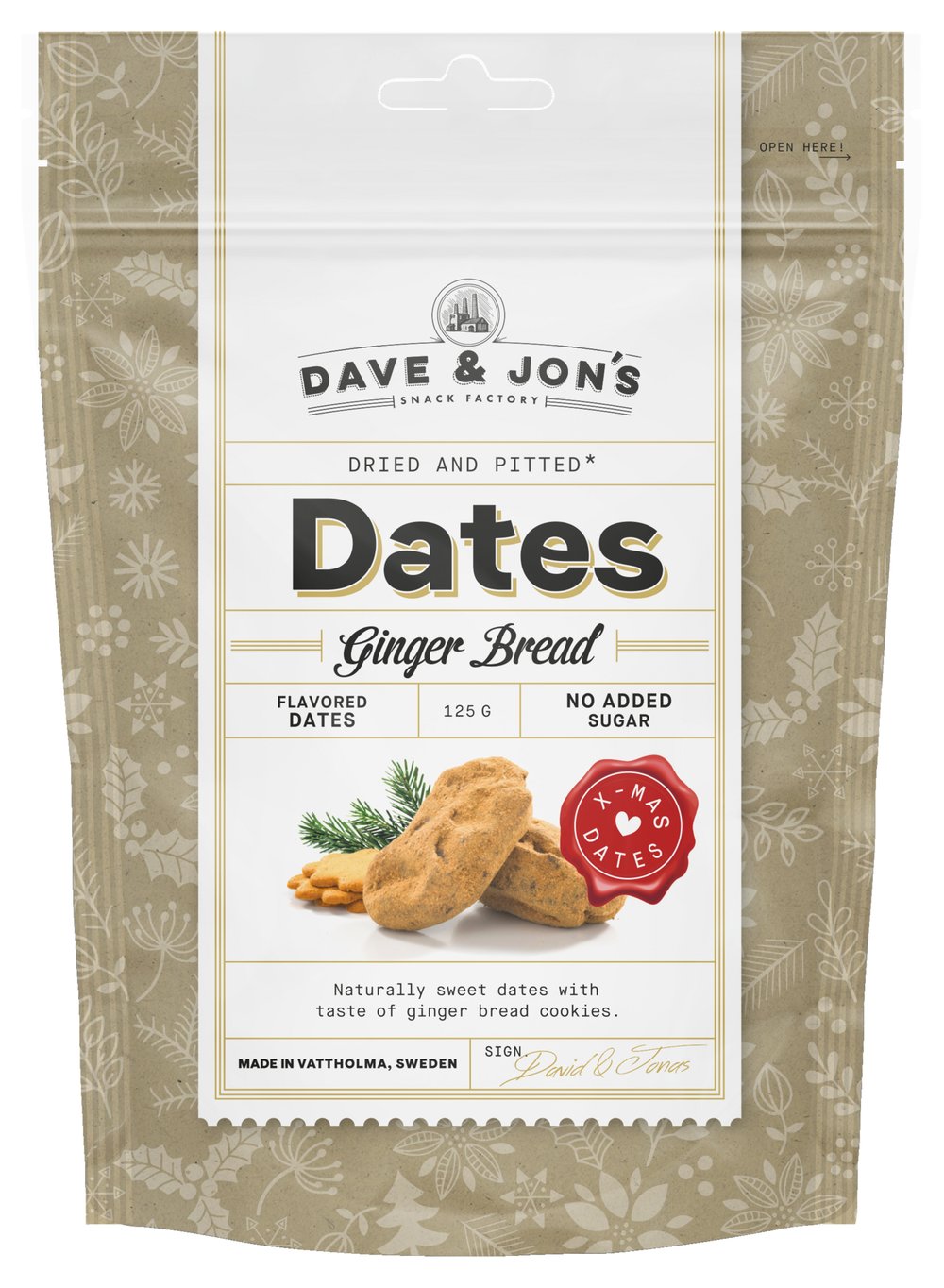 Köp Dave & Jon´s Dadlar Pepparkaka 125 g | Apohem