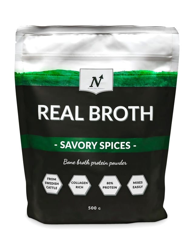 Köp Nyttoteket Real Broth Savory Spices Benbuljong 500 g | Apohem