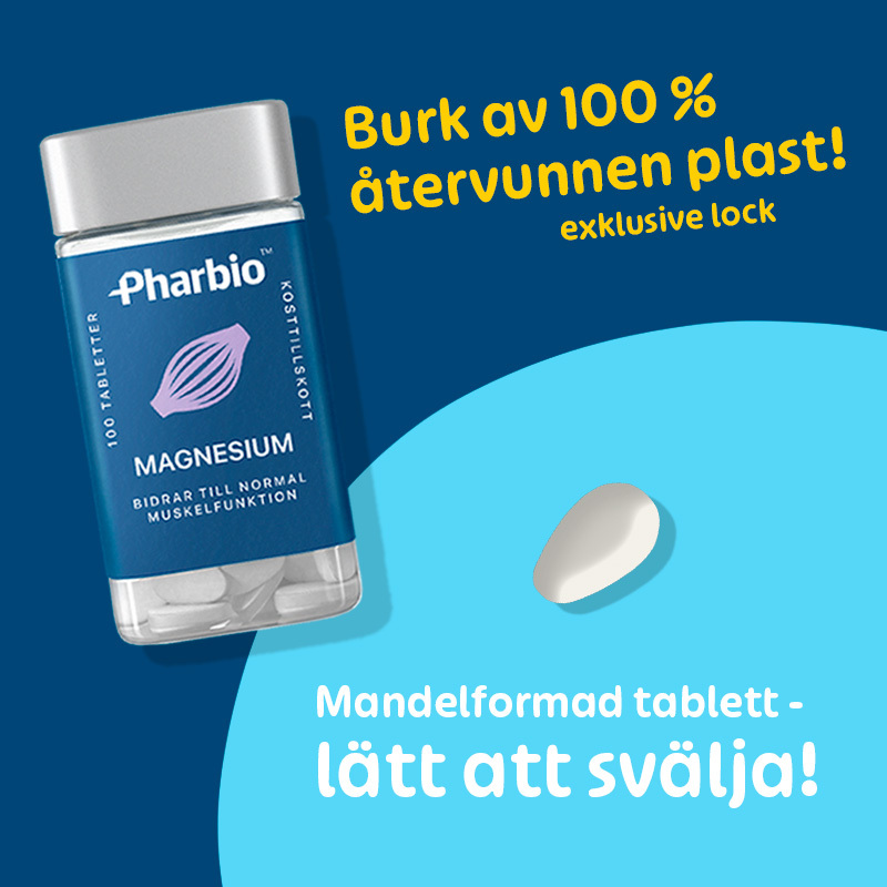 Köp Pharbio Magnesium 100 tabletter | Apohem