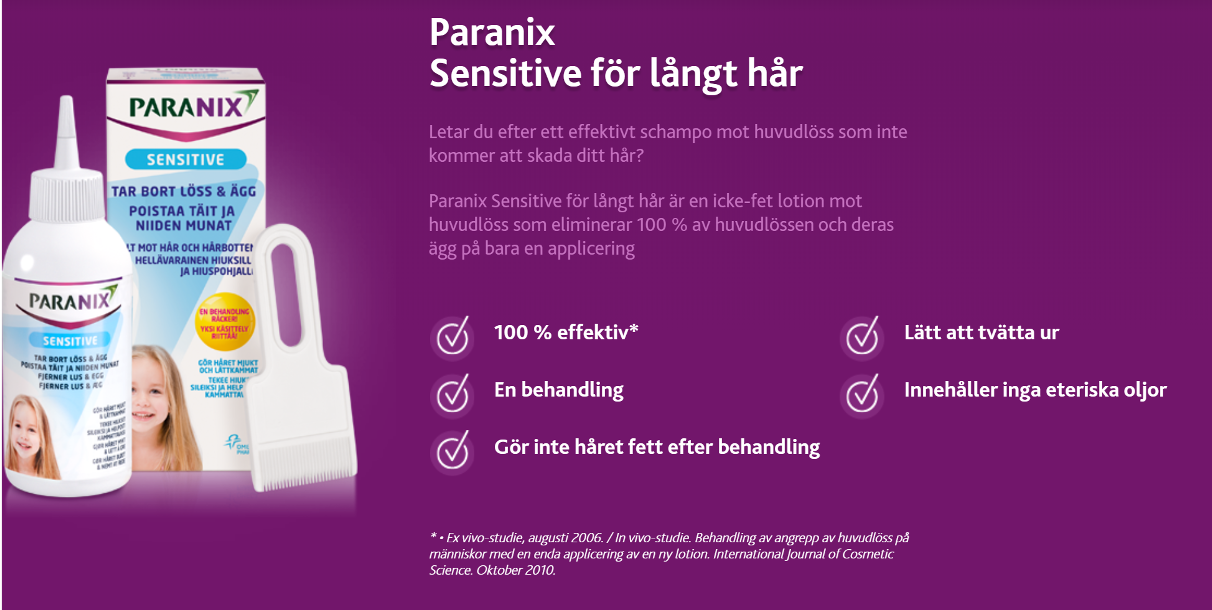 Köp Paranix Sensitive Behandling Mot Huvudlöss 150 ml | Apohem