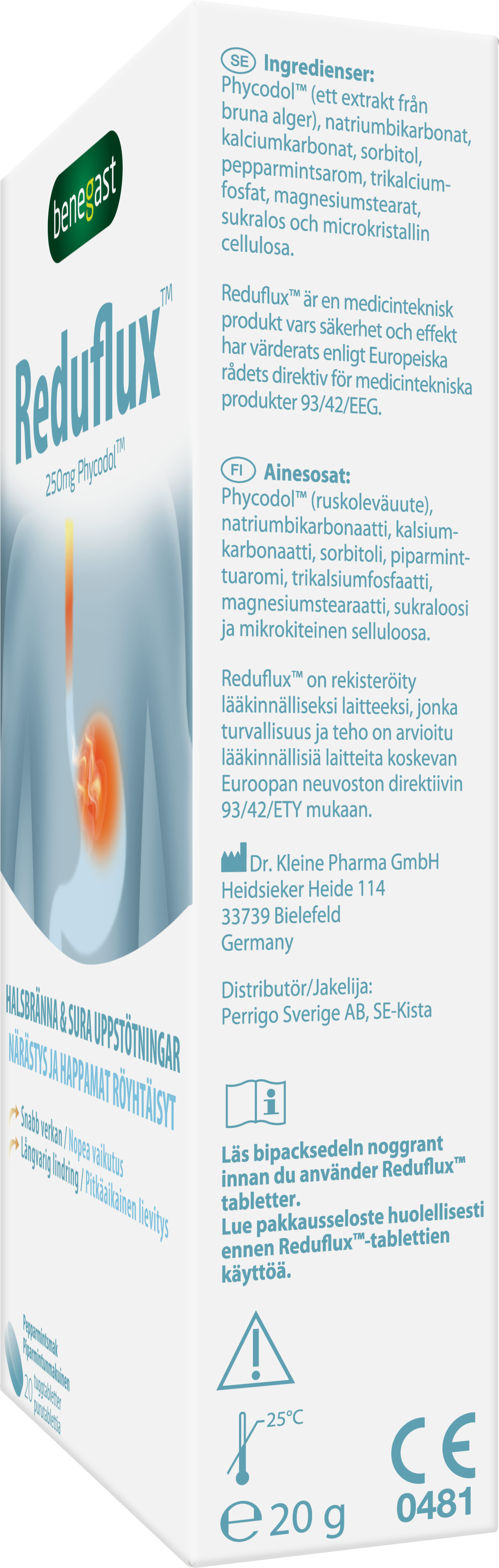 Köp Benegast Reduflux Peppermint Mot Sura Uppstötningar 20 t | Apohem