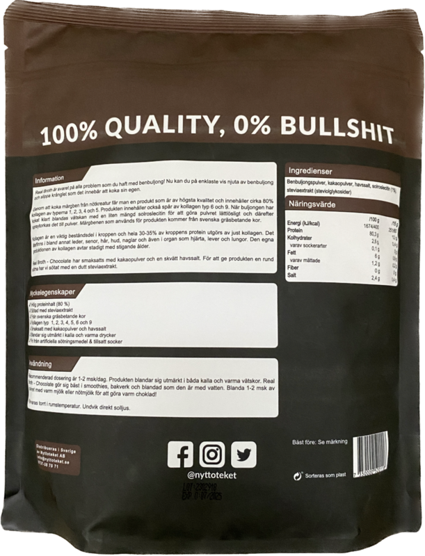 Köp Nyttoteket Real Broth Chocolate Benbuljong 500 g | Apohem