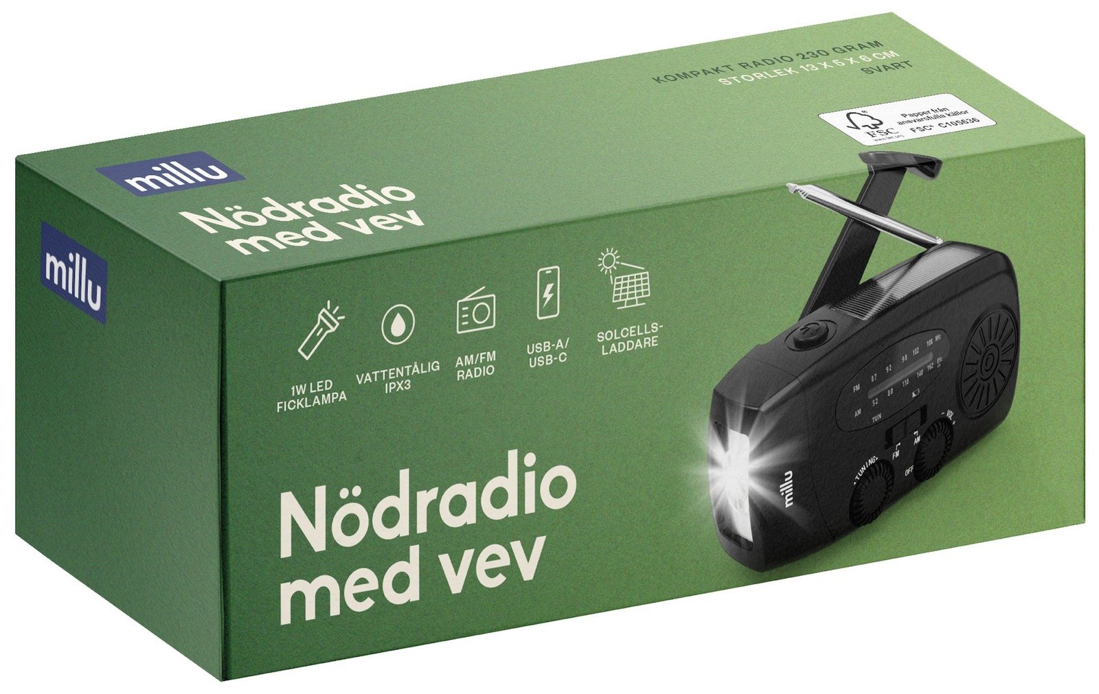 Köp Millu Nödradio med vev | Apohem