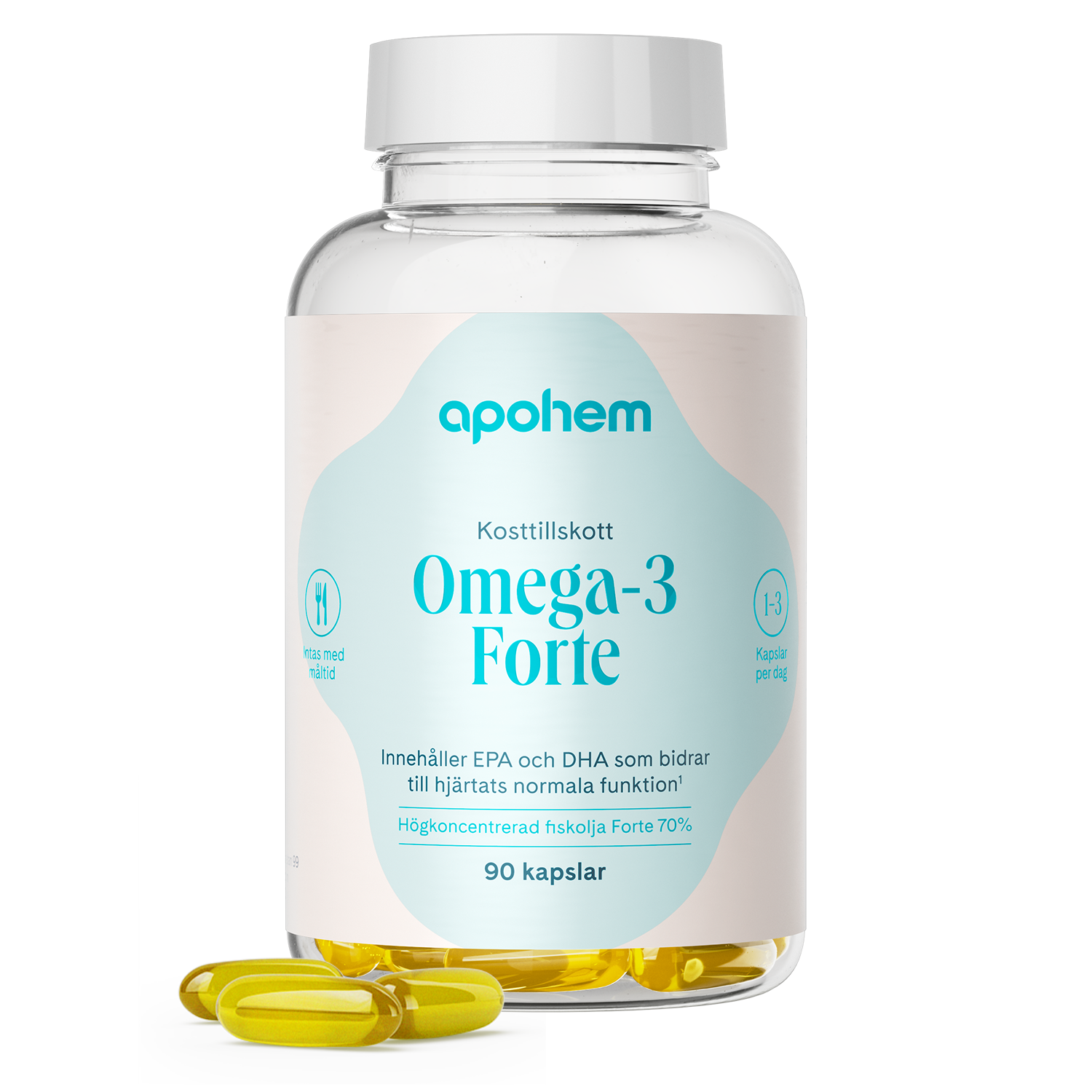 Köp Apohem Omega-3 Forte 70% 90 kapslar | Apohem
