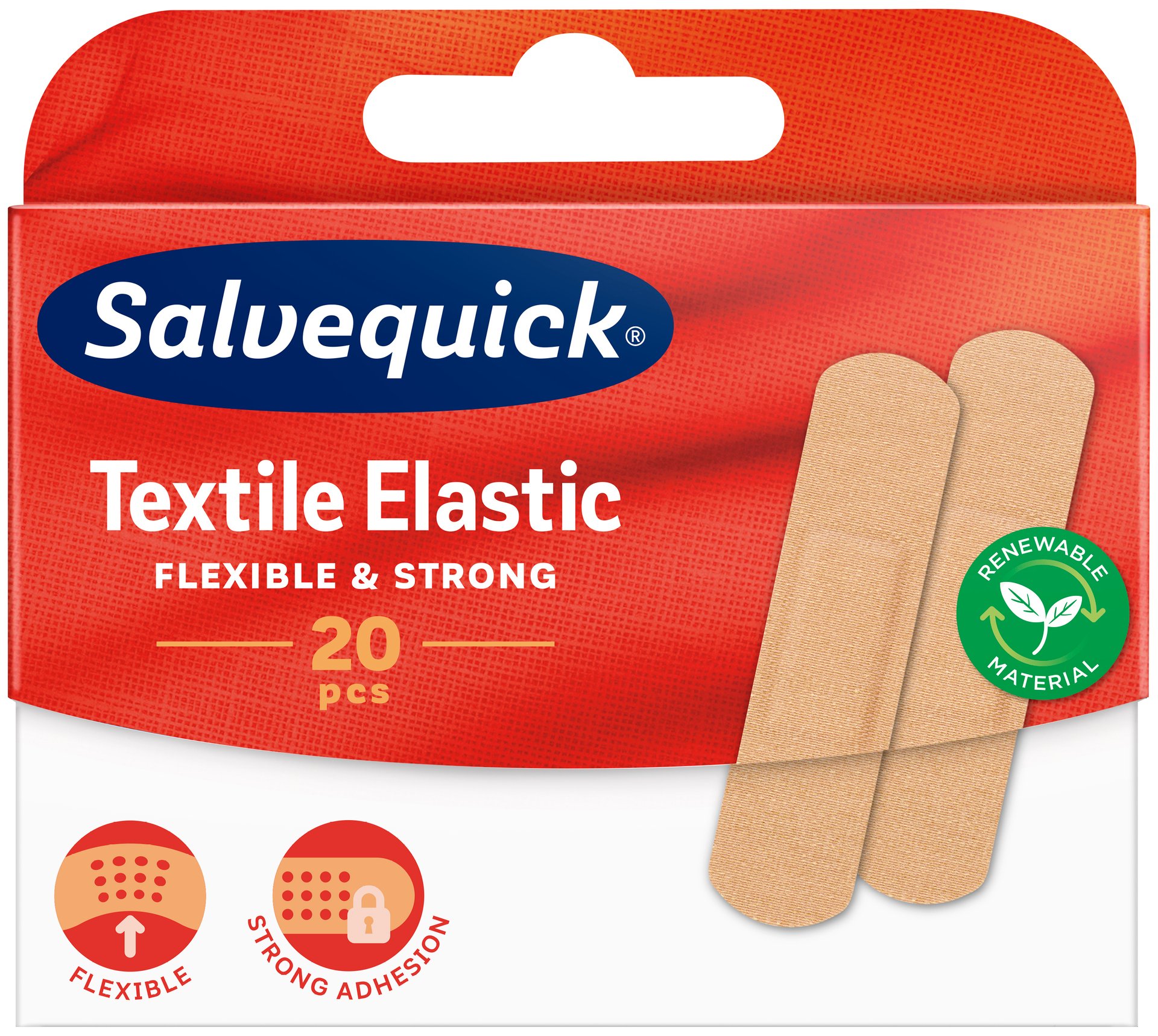 Köp Salvequick Textil plåster medium 20 st | Apohem
