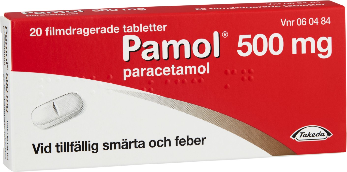 Köp Pamol 500mg paracetamol 20 tabletter | Apohem
