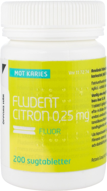 Köp Fludent Citron 0,25 mg 200 sugtabletter | Apohem