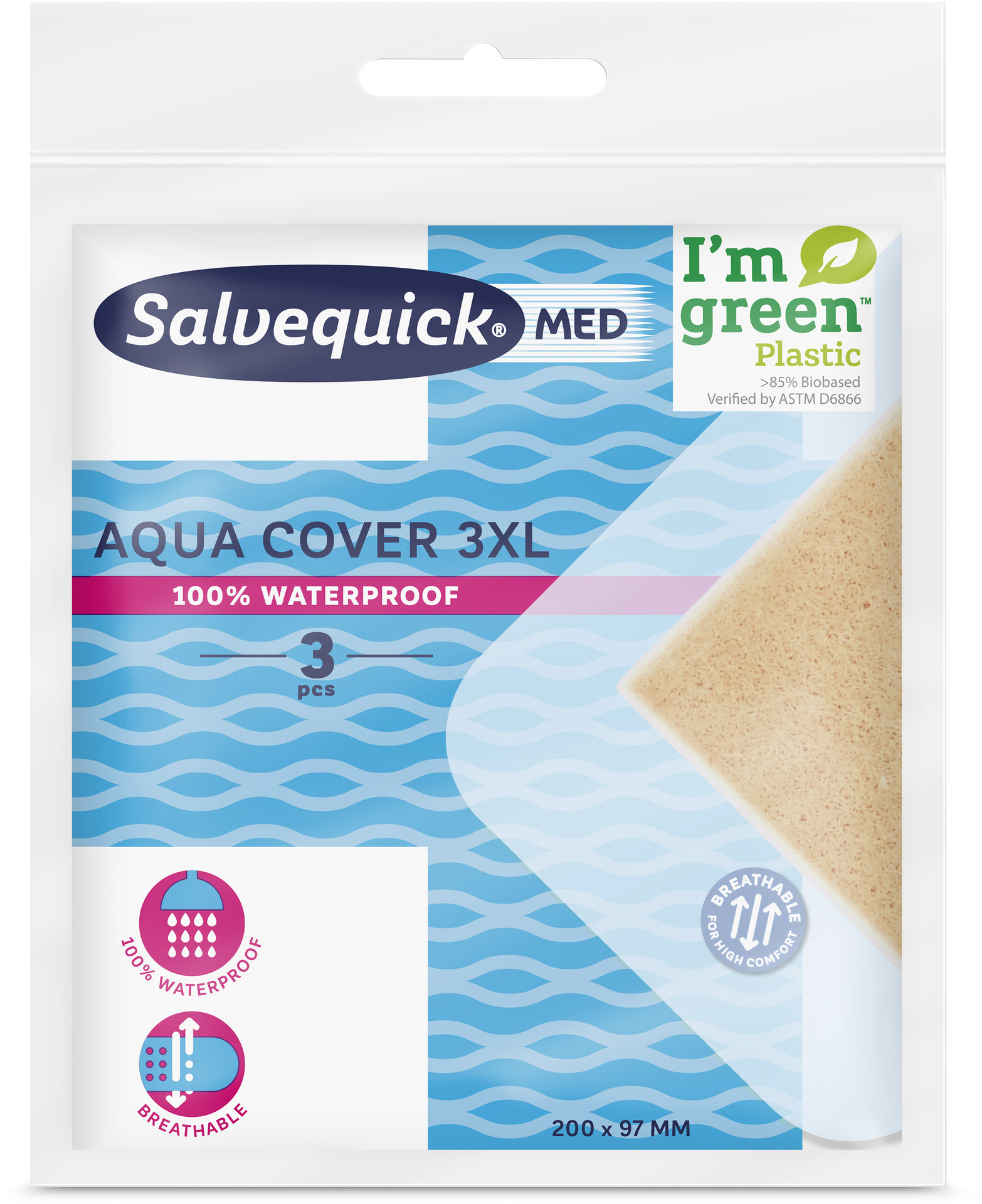 Köp Salvequick Med Aqua Cover 3XL 3 st | Apohem