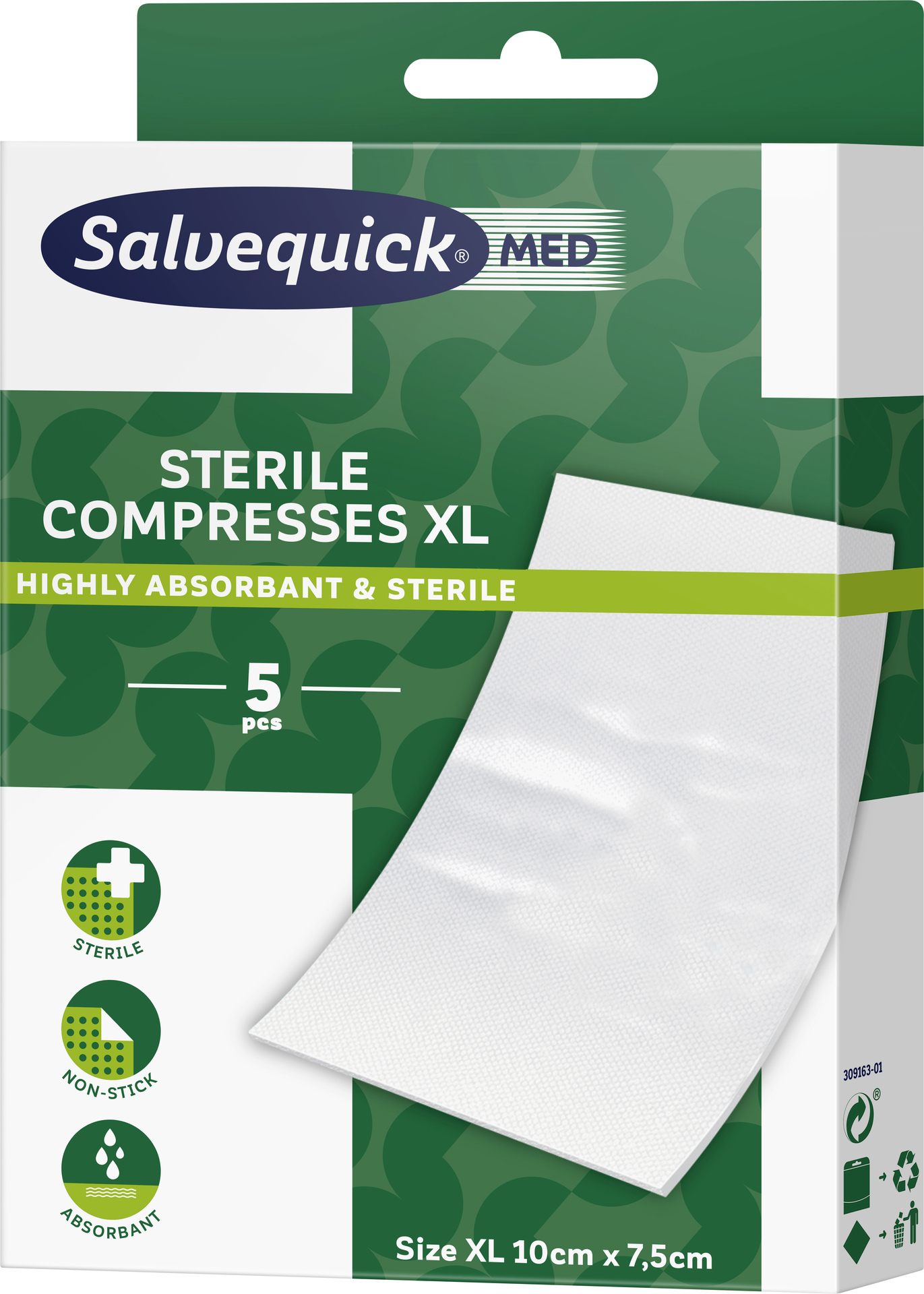 Köp Salvequick MED Compress XL 10 cm x 7,5 cm | Apohem