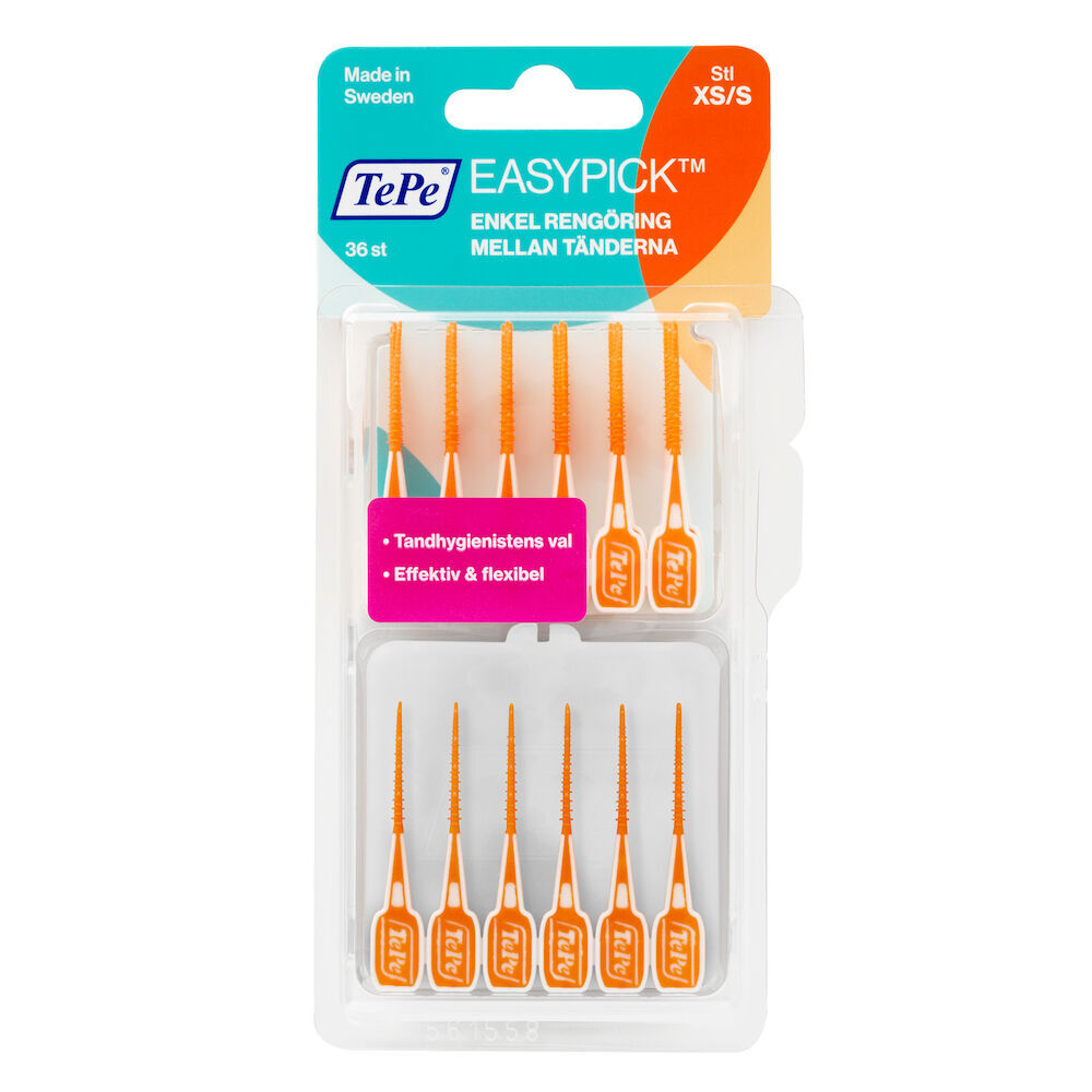 Köp TePe EasyPick XS/S Tandpetare Orange 36-pack | Apohem