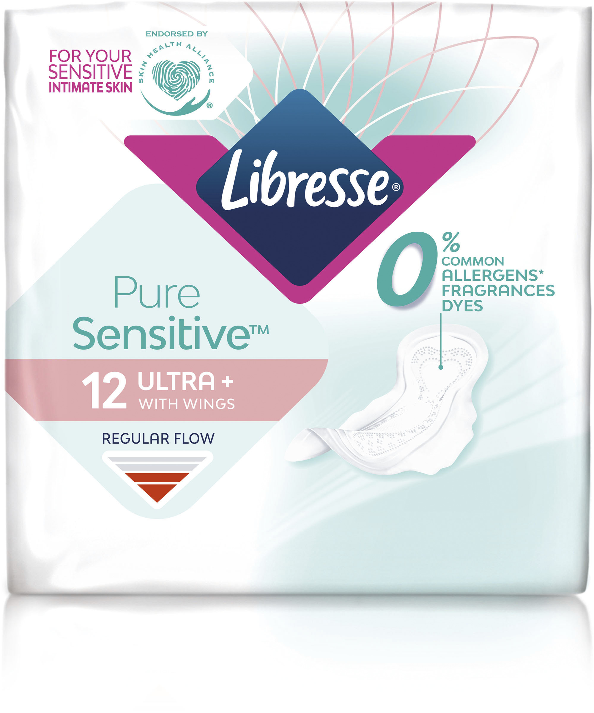 Köp Libresse Pure Sensitive Ultra Normal Wing 12 st | Apohem