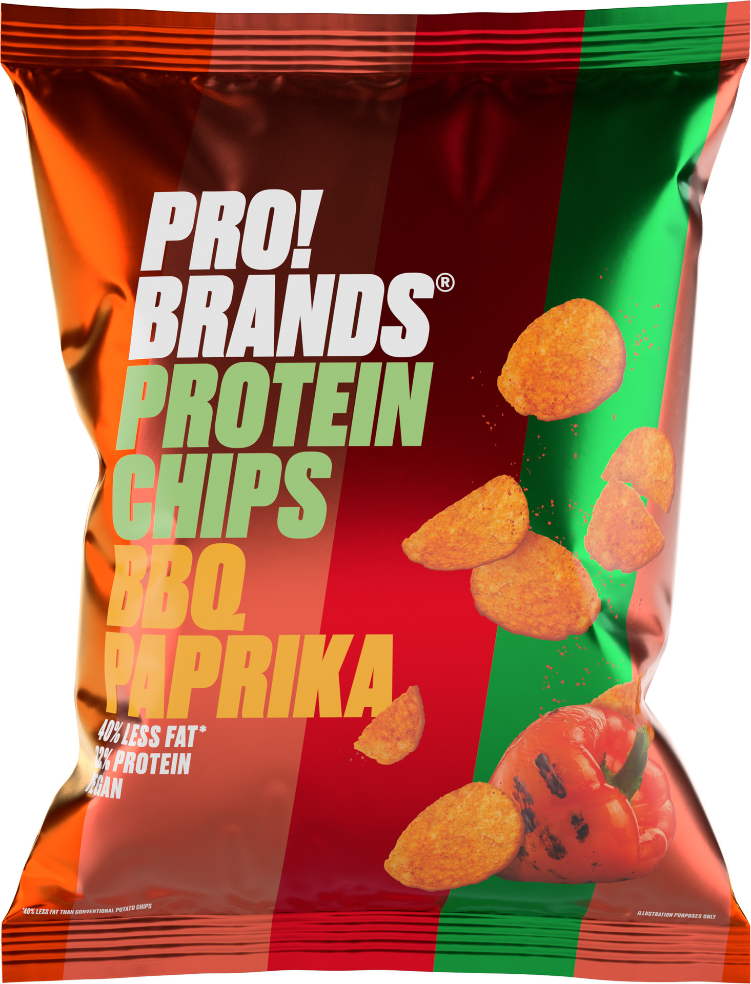 Köp ProBrand Protein Chips BBQ Paprika 50g | Apohem