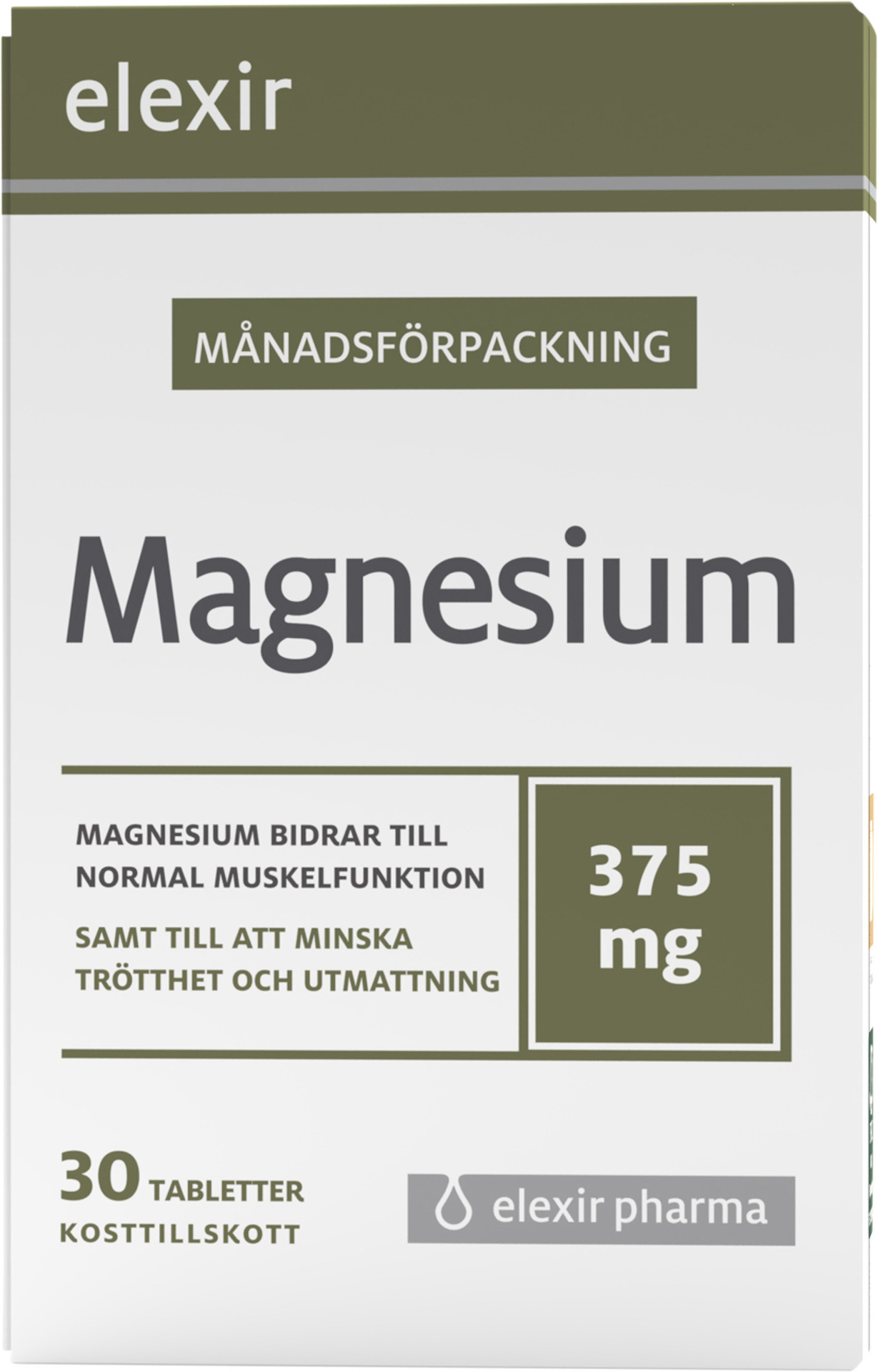Köp Elexir Pharma Magnesium 375 mg 30 tabletter | Apohem
