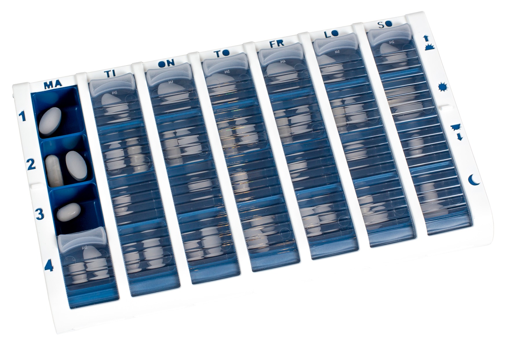 Köp Schine Pill Box L pillerförvaring blå 1 st | Apohem