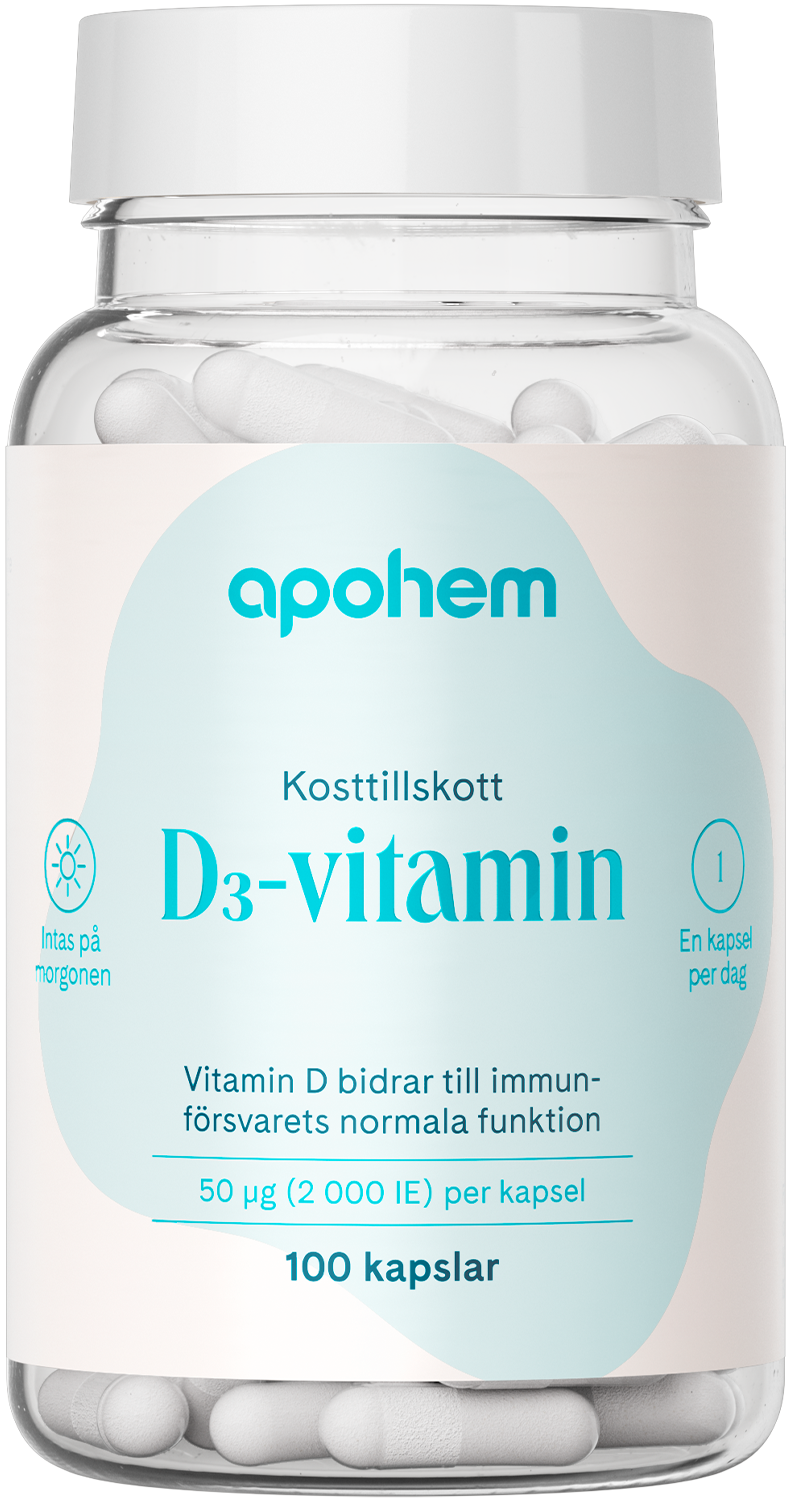 Köp Apohem D-vitamin 50 µg 100 kapslar | Apohem
